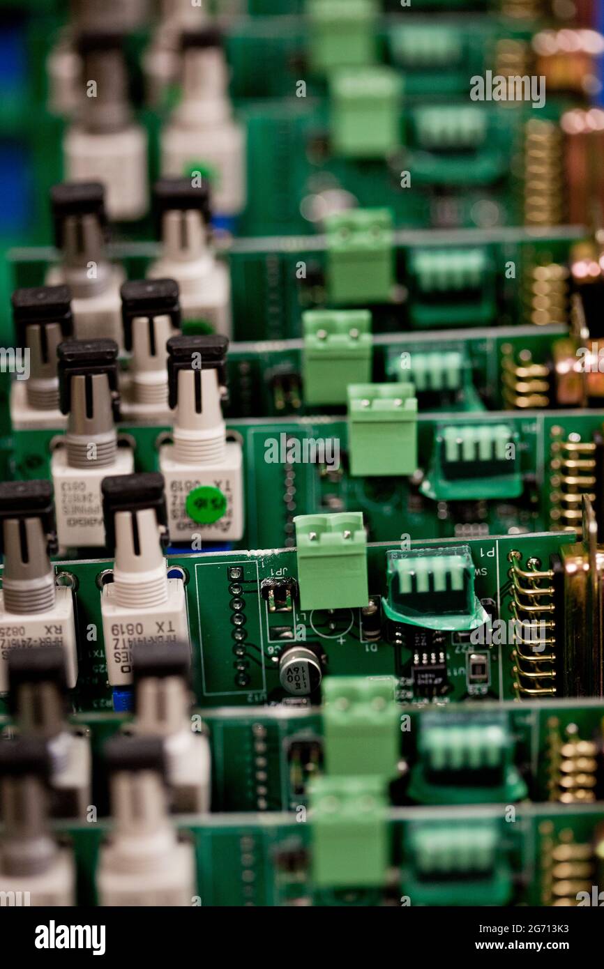 Close up detail circuit boards and micro chips Stock Photo - Alamy