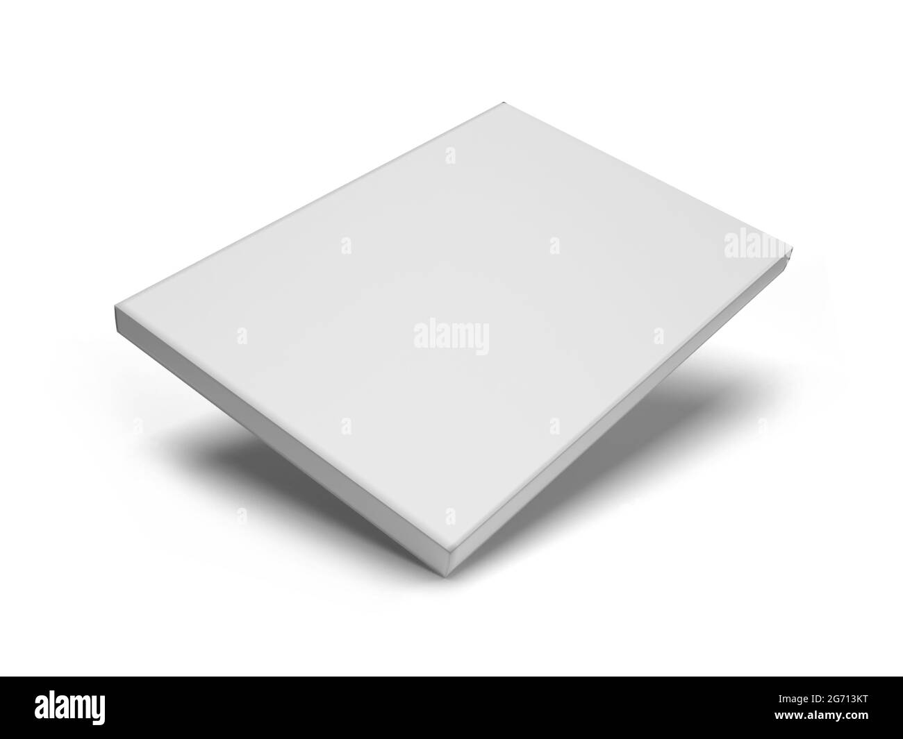 Thin A4 Box Packaging 3D illustration Mockup Scene on Isolated ...