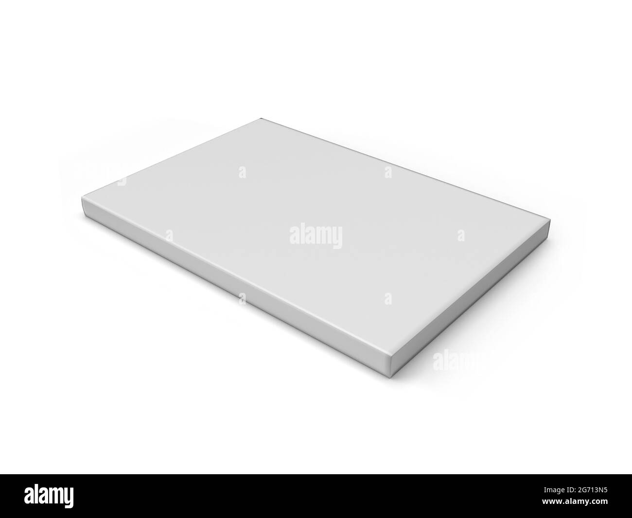 Thin A4 Box Packaging 3D illustration Mockup Scene on Isolated ...