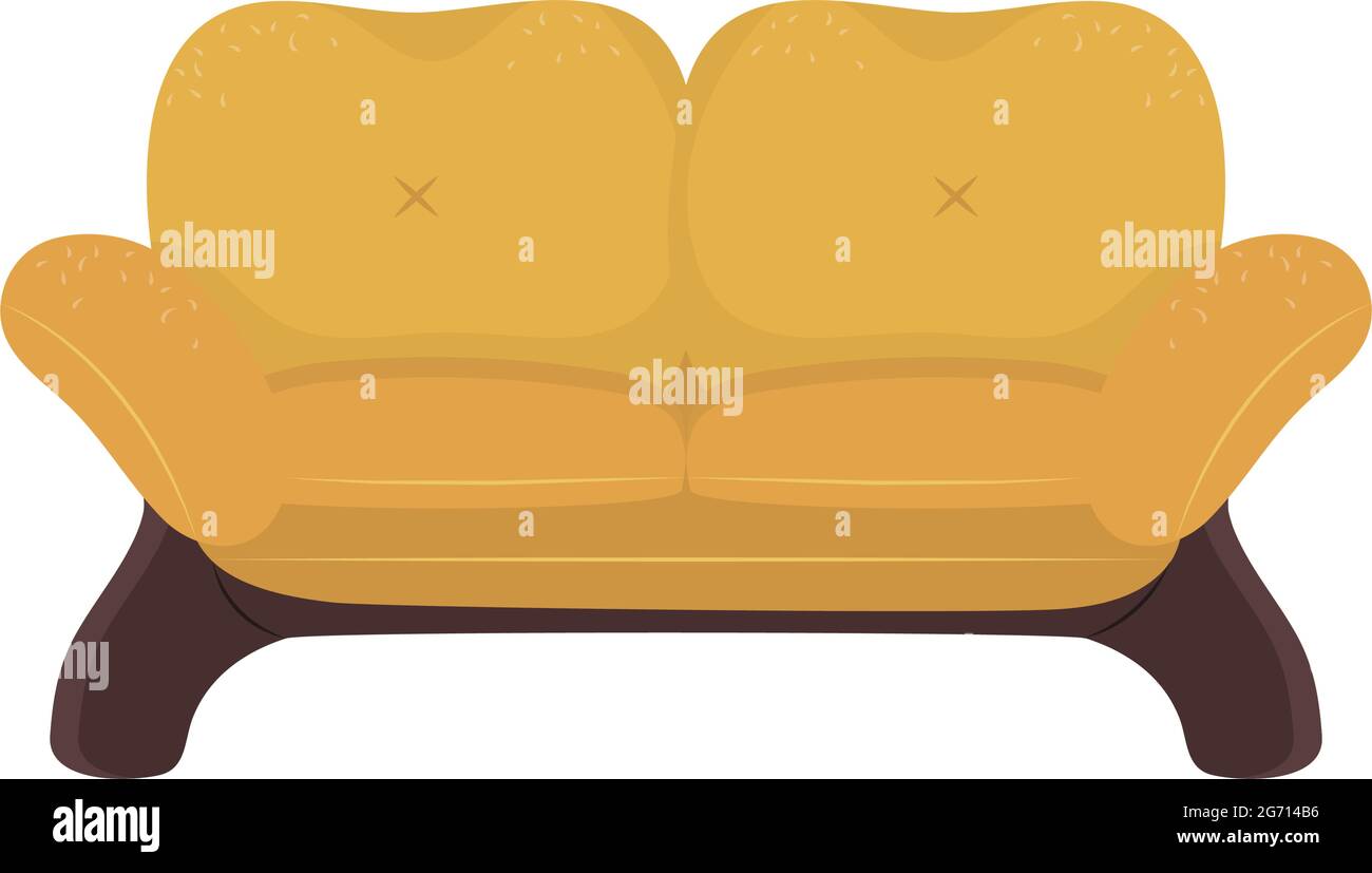Yellow soft sofa in Stock Vector Images - Alamy