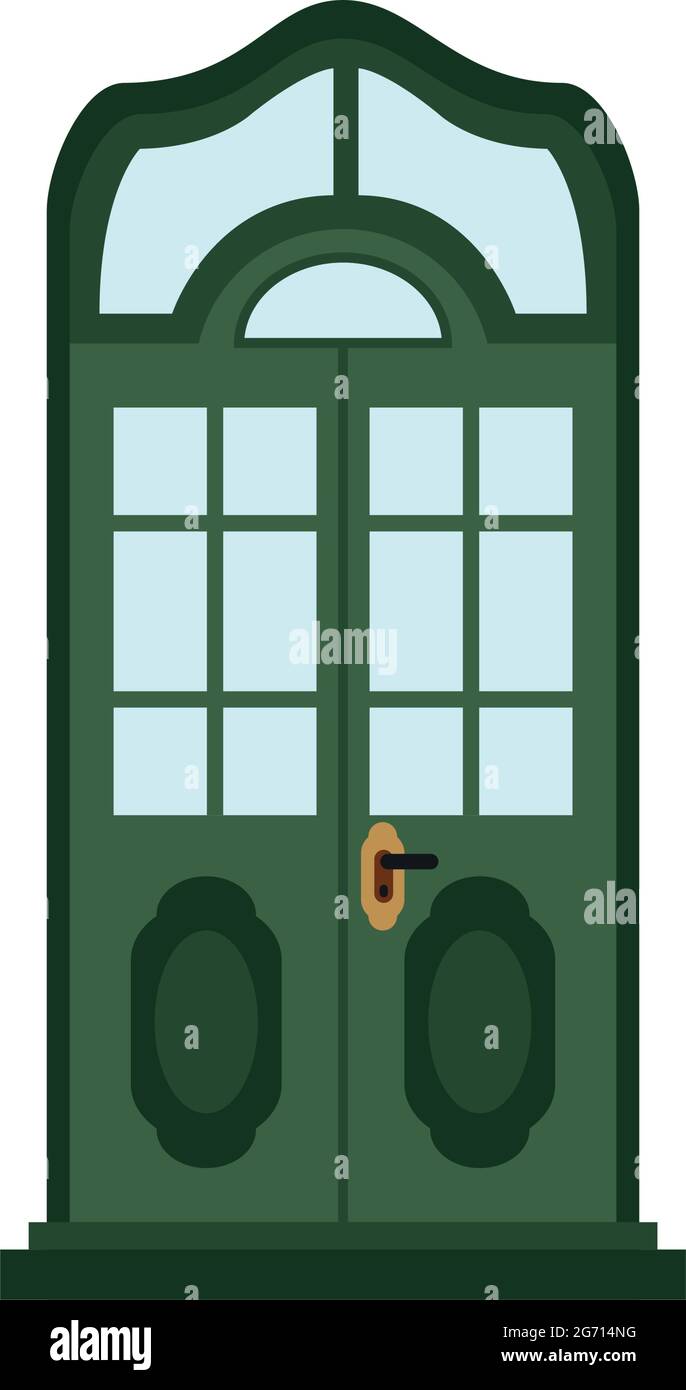 Glass front door traditional Stock Vector Images - Alamy