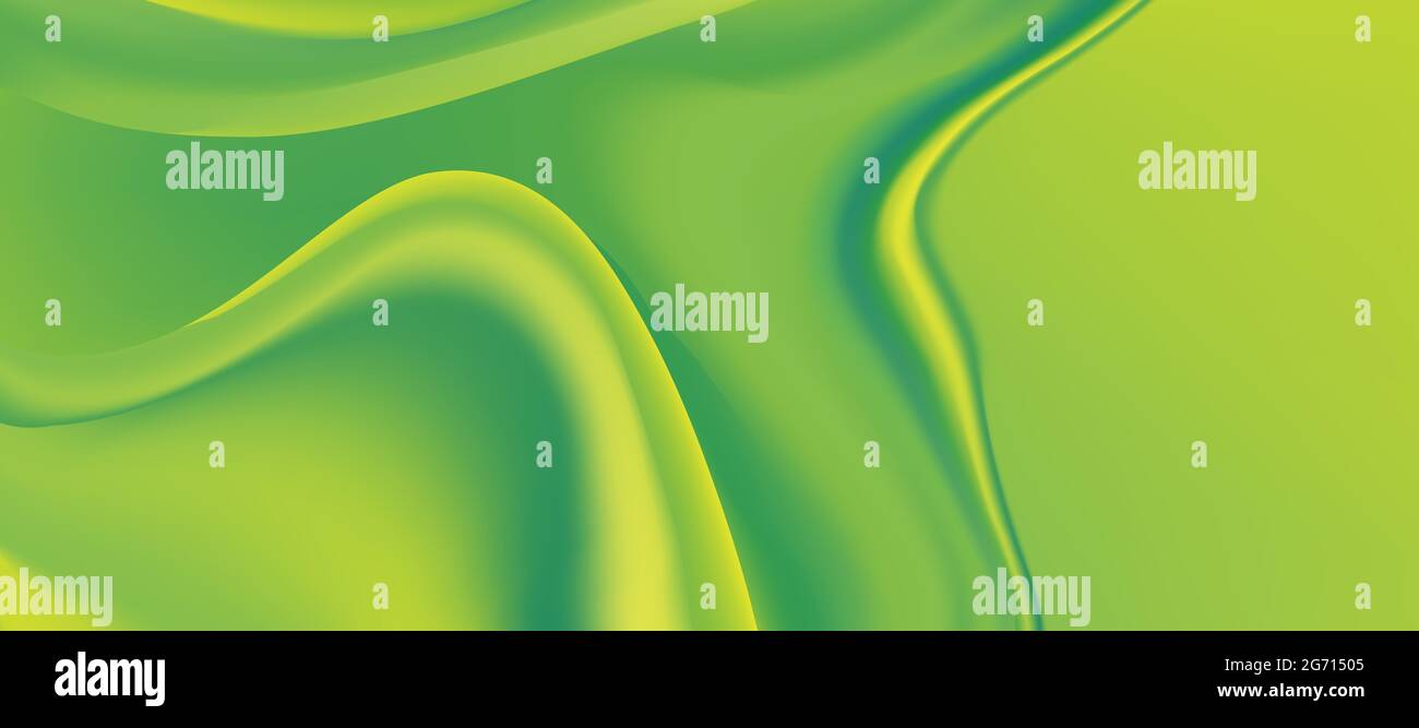 Web header background design with liquid green paint flow. Abstract ...