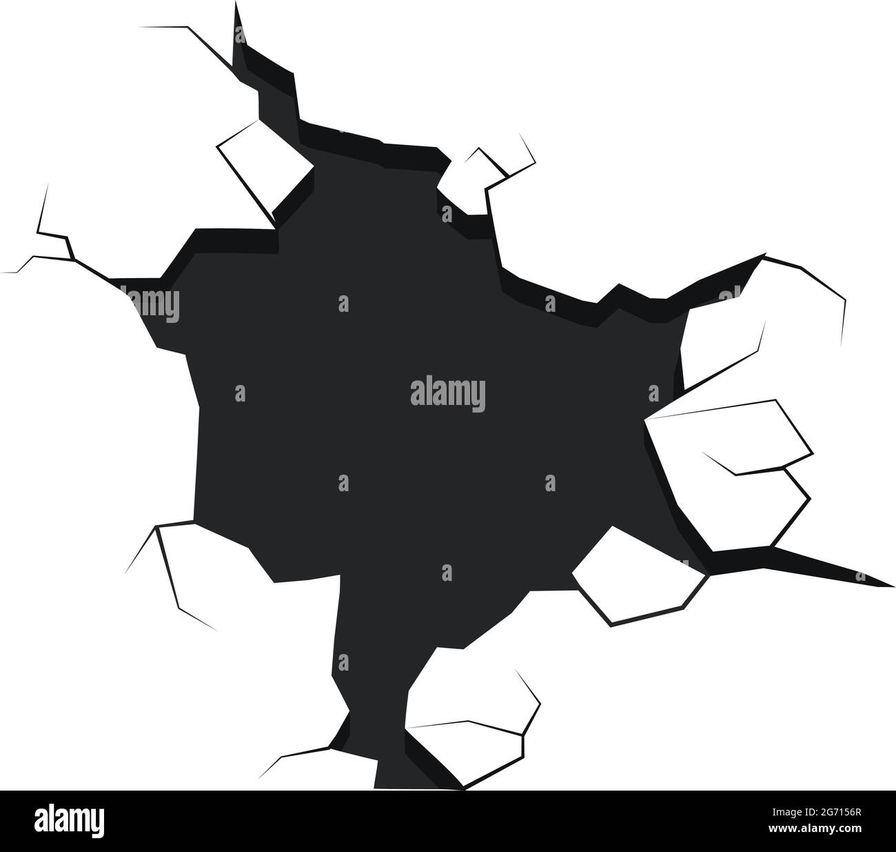 break wall damaged Stock Vector Image & Art - Alamy