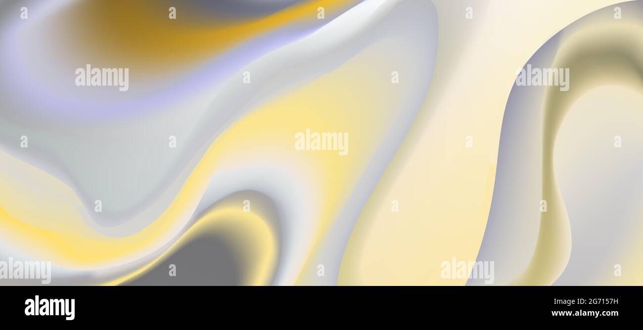 Abstract liquid background design, grey and yellow paint flow, artistic ...