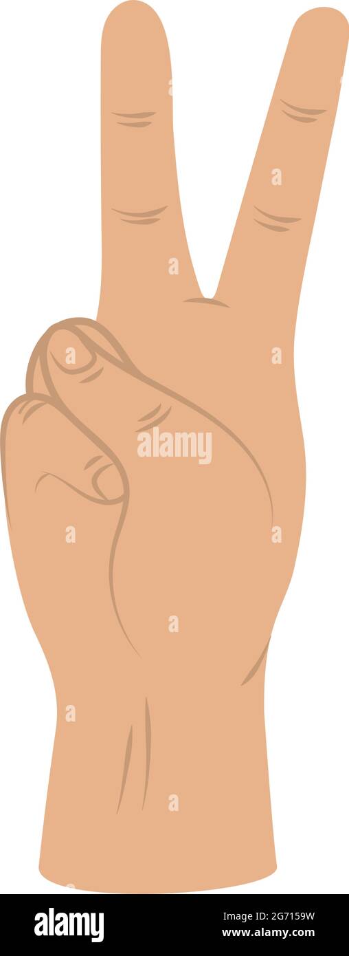 hand peace sign Stock Vector Image & Art - Alamy