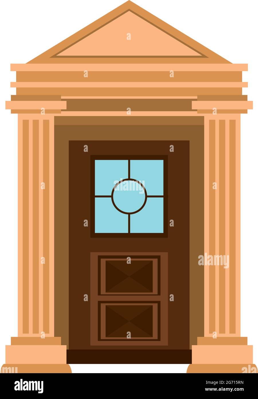Entrance front door traditional Stock Vector Images - Alamy