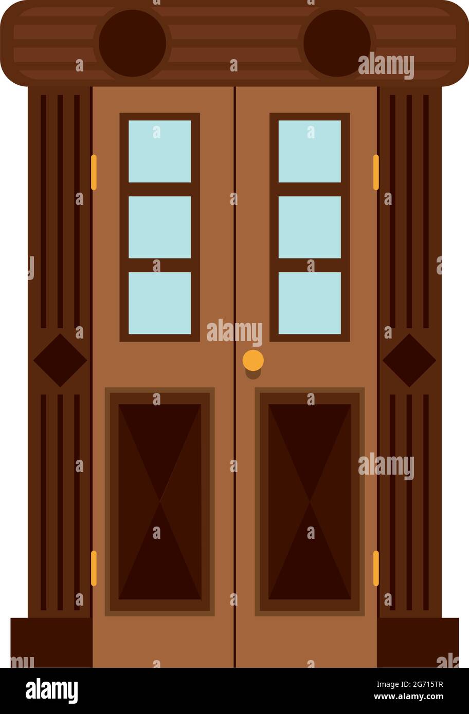 Exterior wooden house porch Stock Vector Images - Alamy