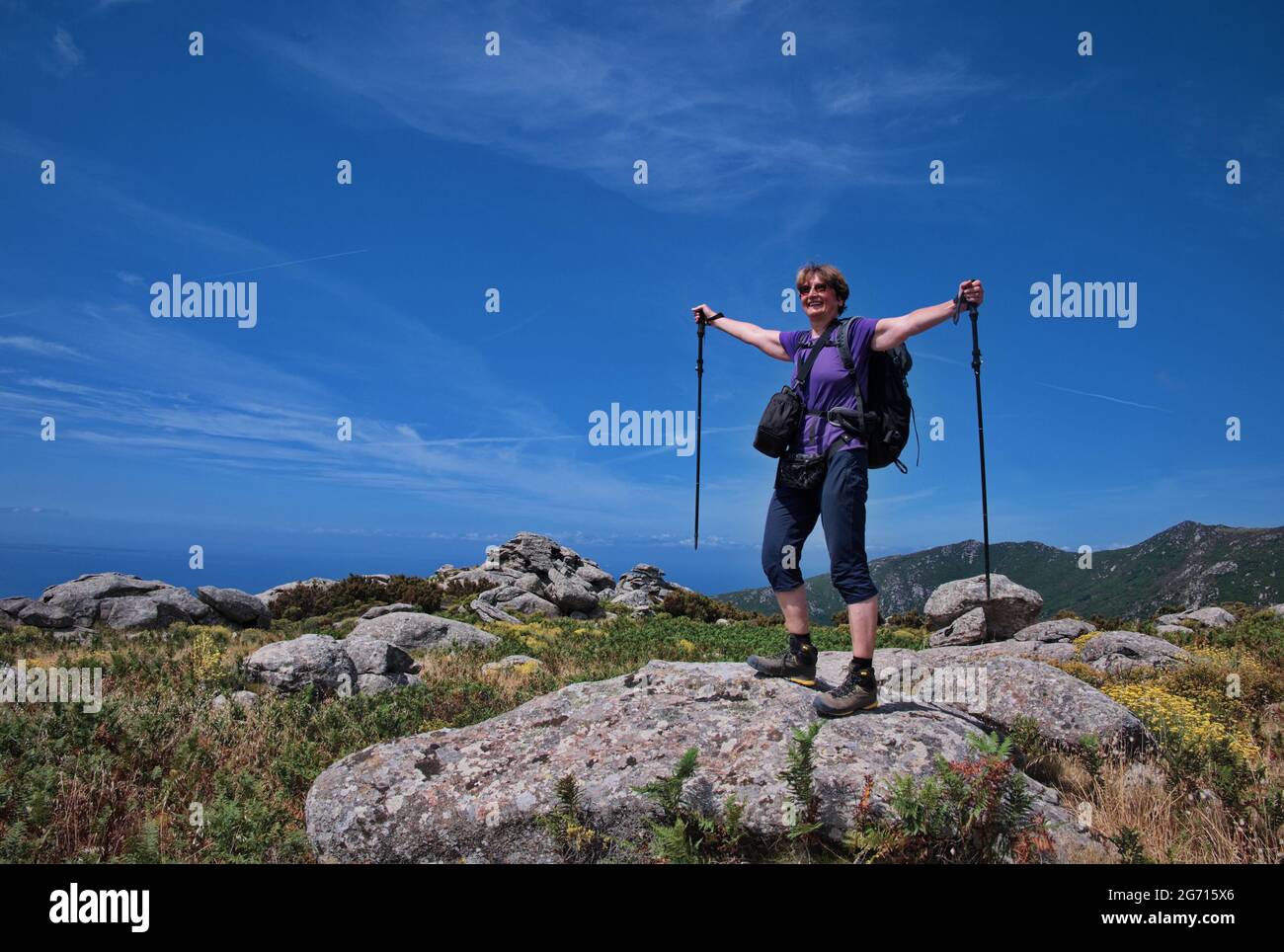 Active woman walking poles hi-res stock photography and images - Alamy