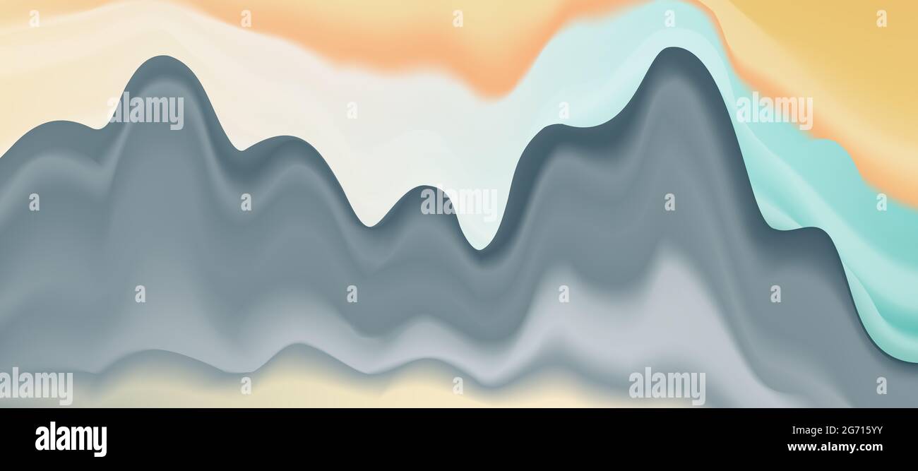 web header liquid background design, grey, orange and green paint flow ...