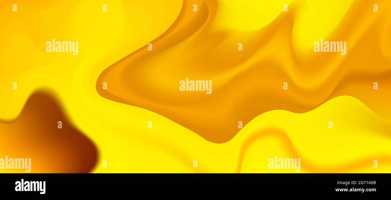 Web header background design with liquid yellow paint flow. Abstract ...