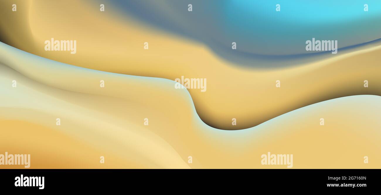 Web header background design with liquid yellow paint flow. Abstract ...