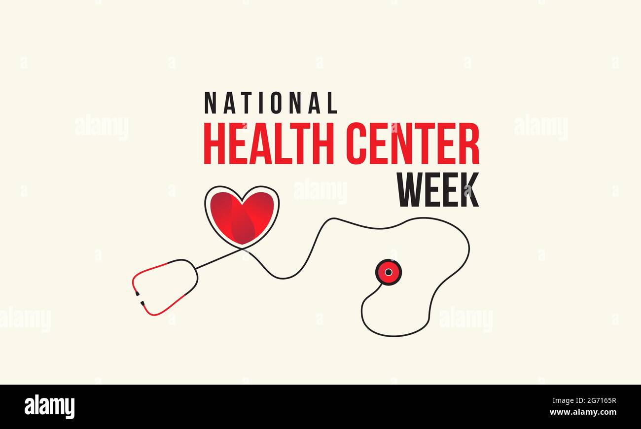 National health center week vector banner template observed on august ...