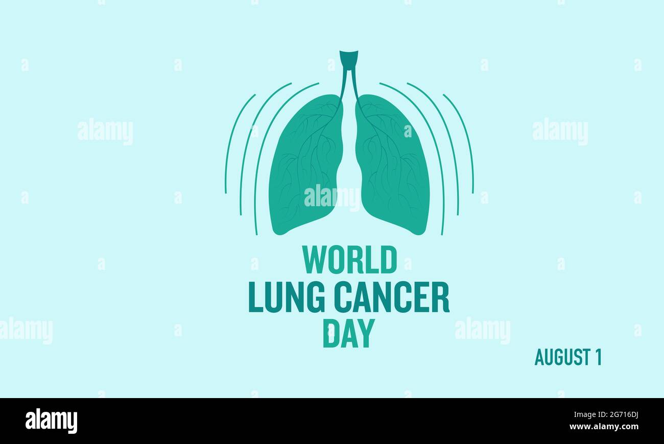 World lung cancer day observed on august. Banner, poster, card ...