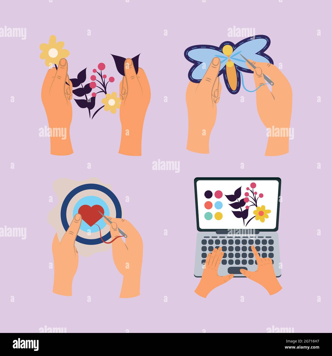 Skilled hands Stock Vector Images - Alamy