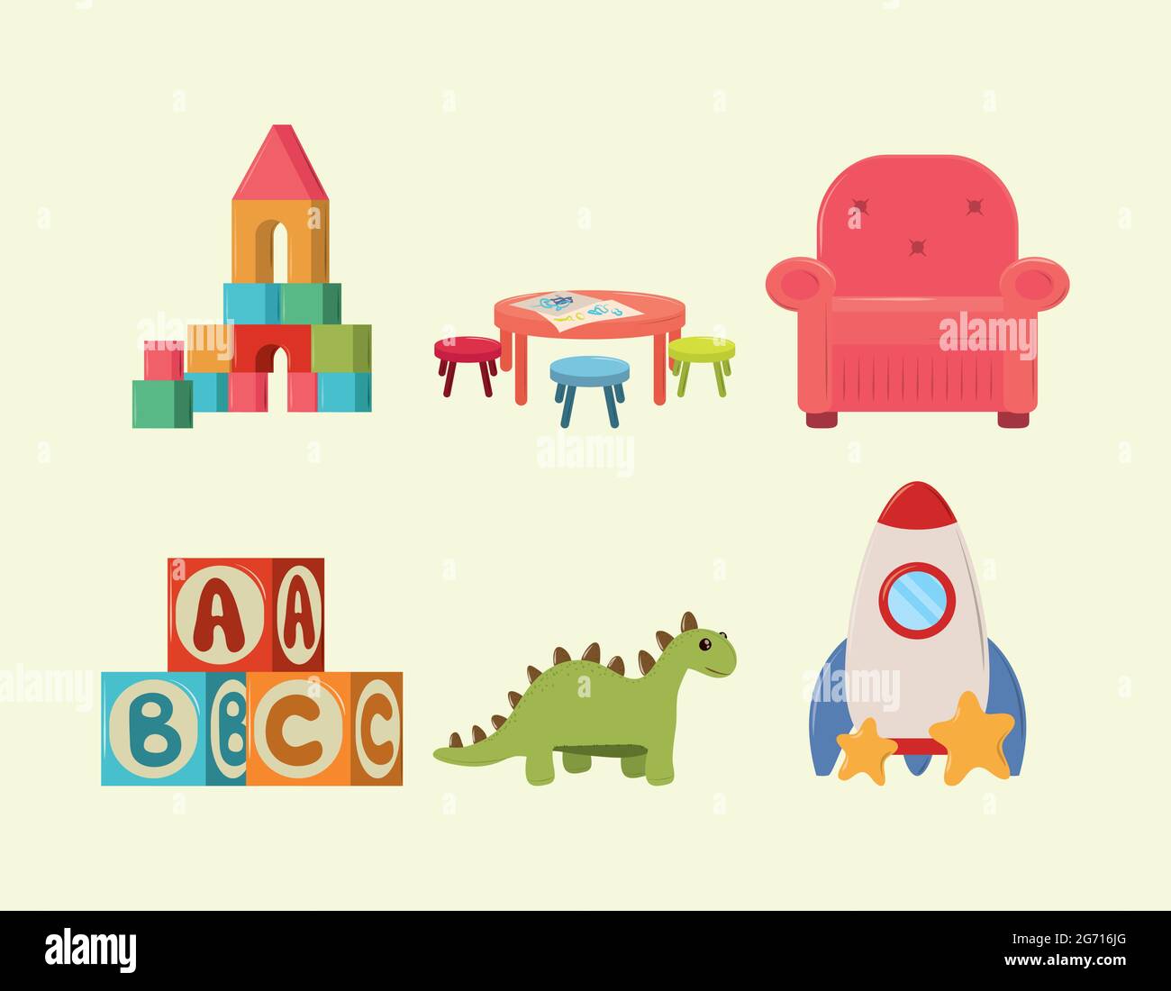 icon set kids toys Stock Vector Image & Art - Alamy