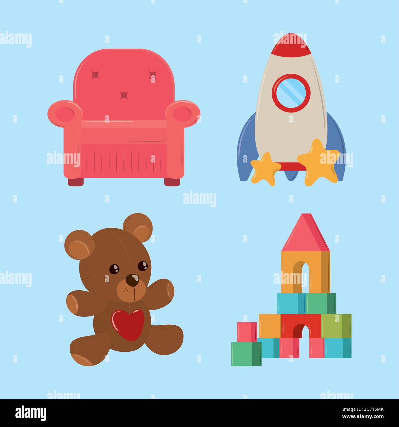 kids toys objects Stock Vector Image & Art - Alamy