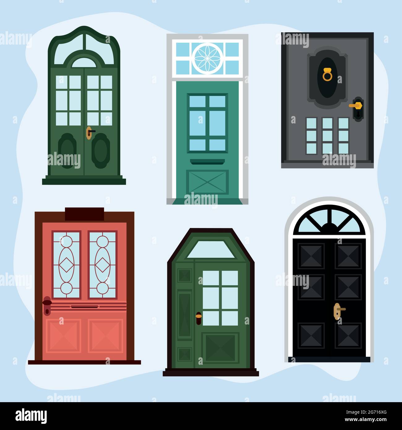 house doors or entries Stock Vector Image & Art - Alamy