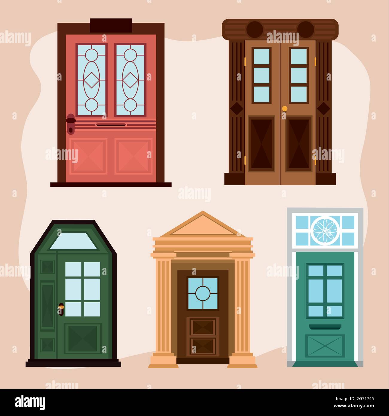 Front gate old house Stock Vector Images - Alamy