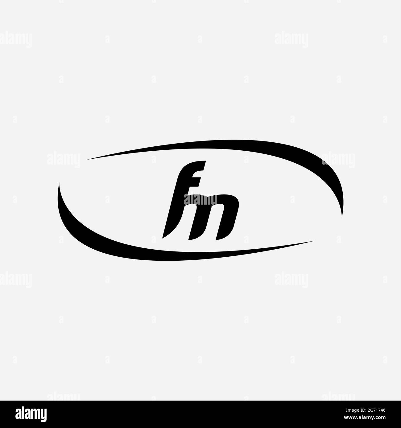 Unique Monogram Letter FM Logo Vector Stock Photo - Alamy