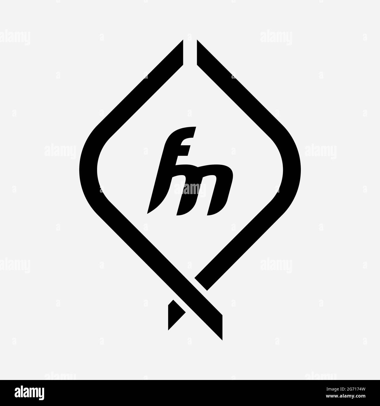 Unique Monogram Letter FM Logo Vector Stock Photo - Alamy