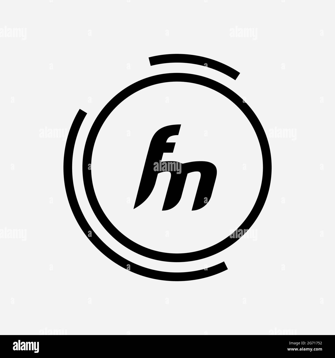 Unique Monogram Letter FM Logo Vector Stock Photo - Alamy