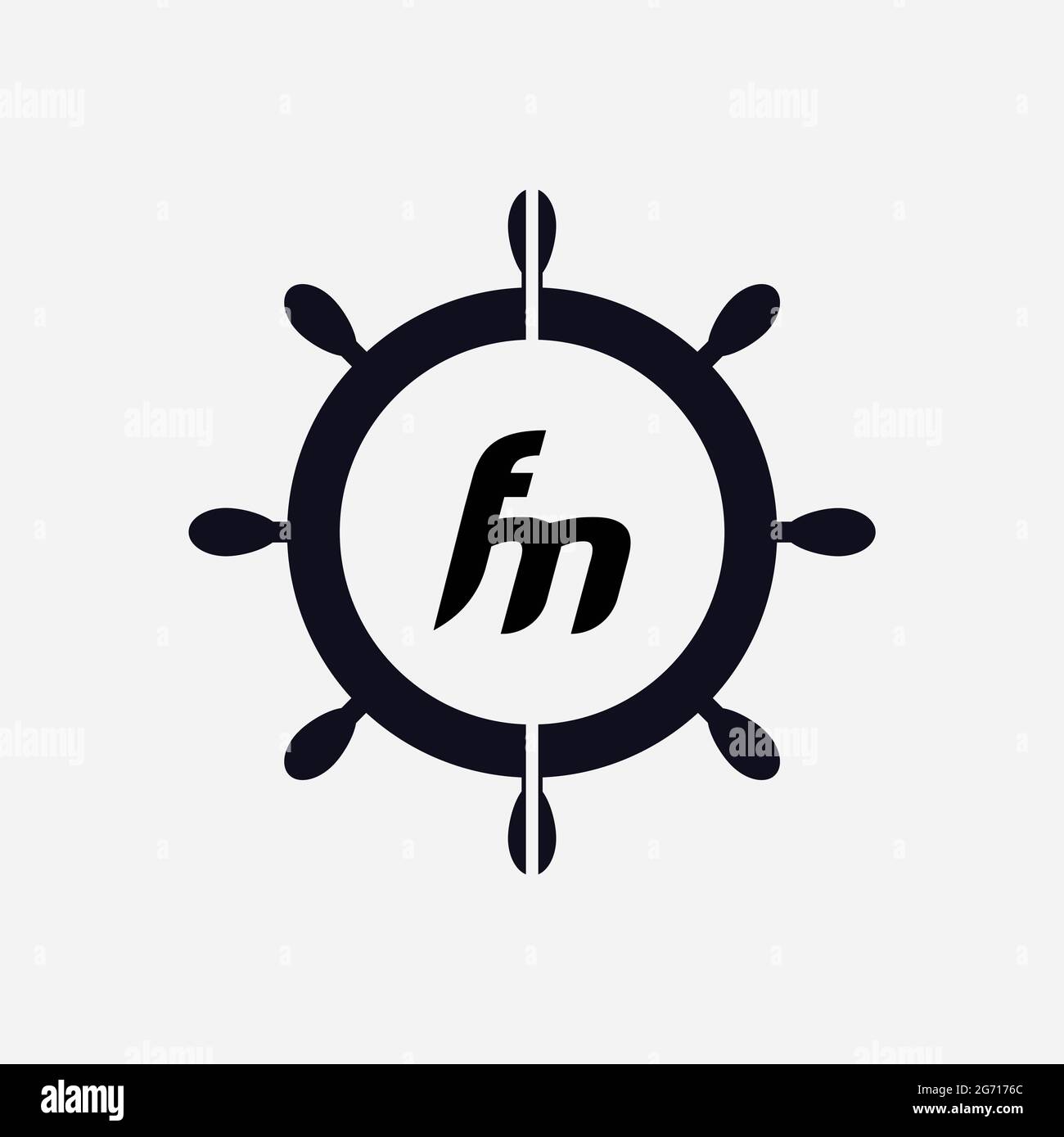 Unique Monogram Letter FM Logo Vector Stock Photo - Alamy