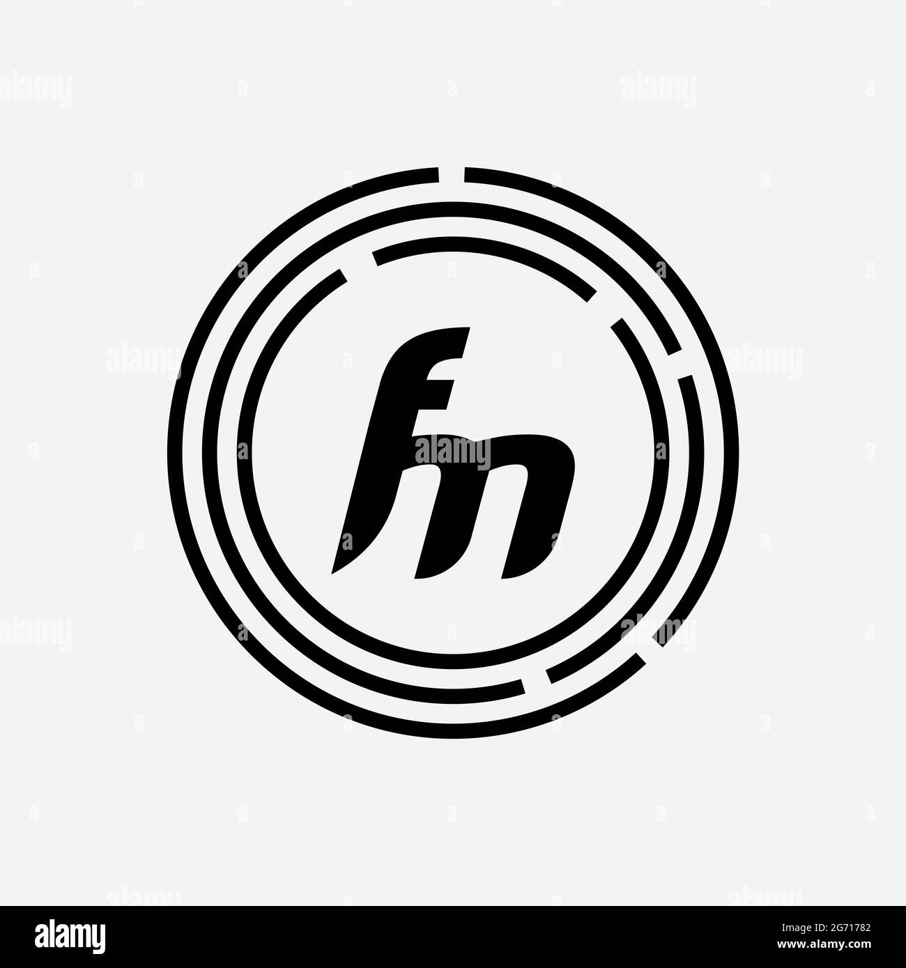 Unique Monogram Letter FM Logo Vector Stock Photo - Alamy