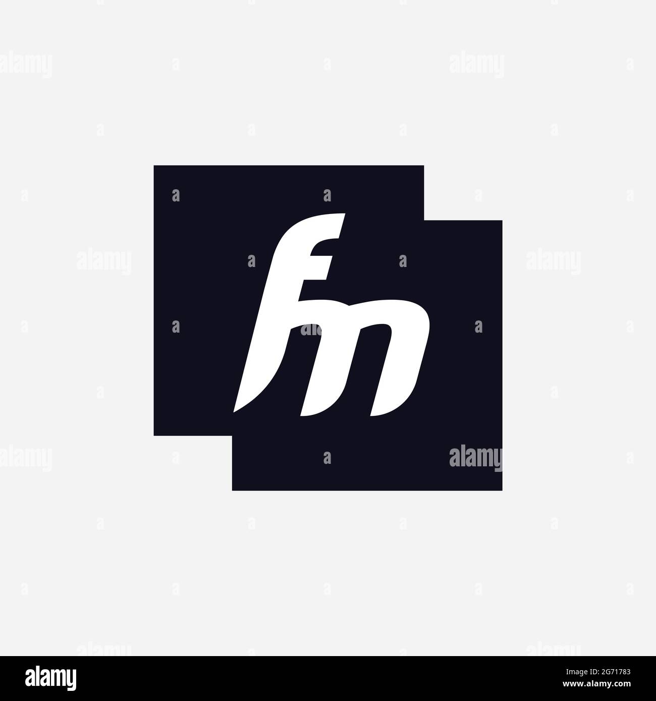 Unique Monogram Letter FM Logo Vector Stock Photo - Alamy