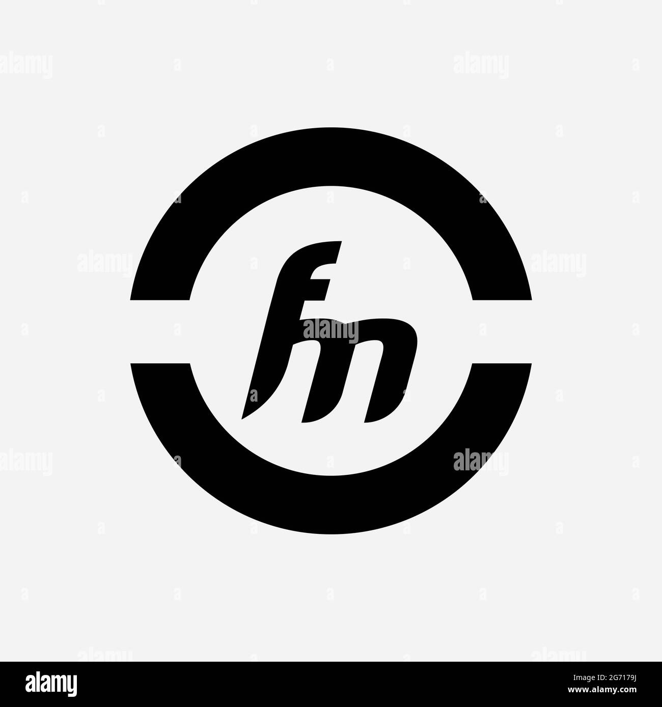 Unique Monogram Letter FM Logo Vector Stock Photo - Alamy