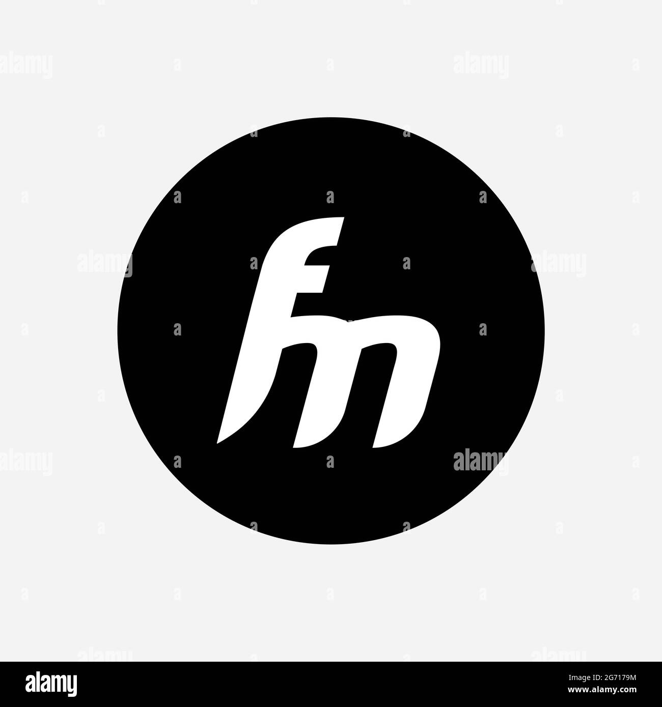 Unique Monogram Letter FM Logo Vector Stock Photo - Alamy