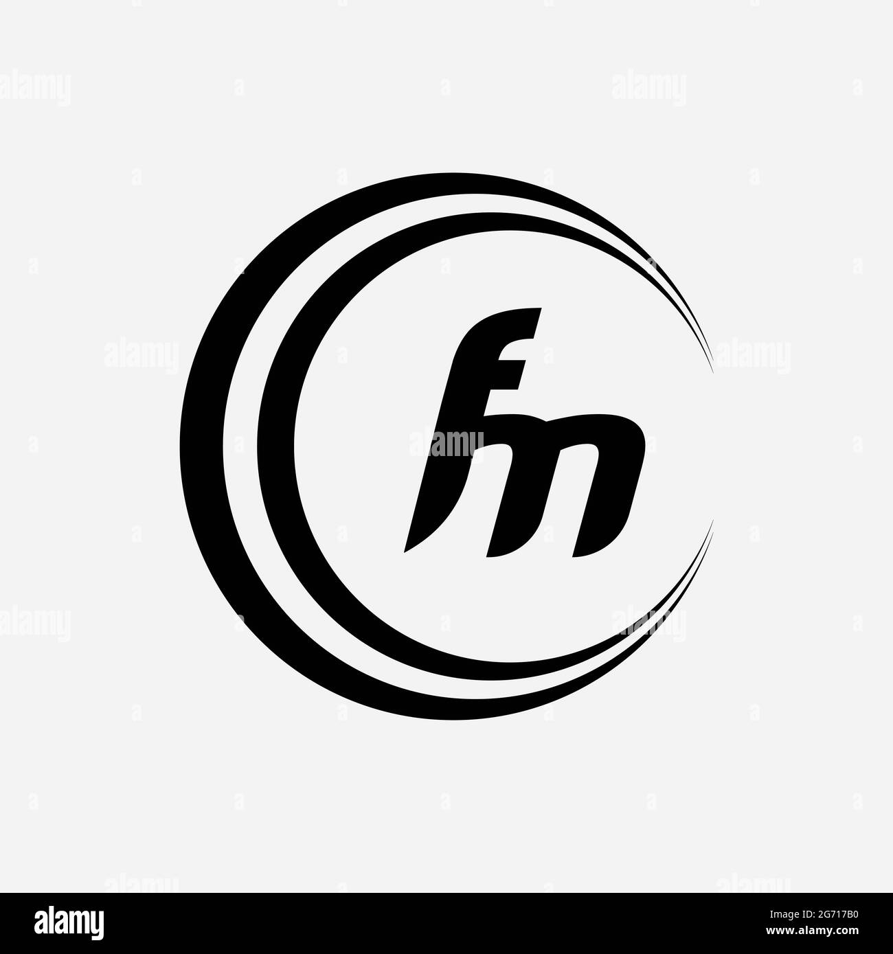 Unique Monogram Letter FM Logo Vector Stock Photo - Alamy