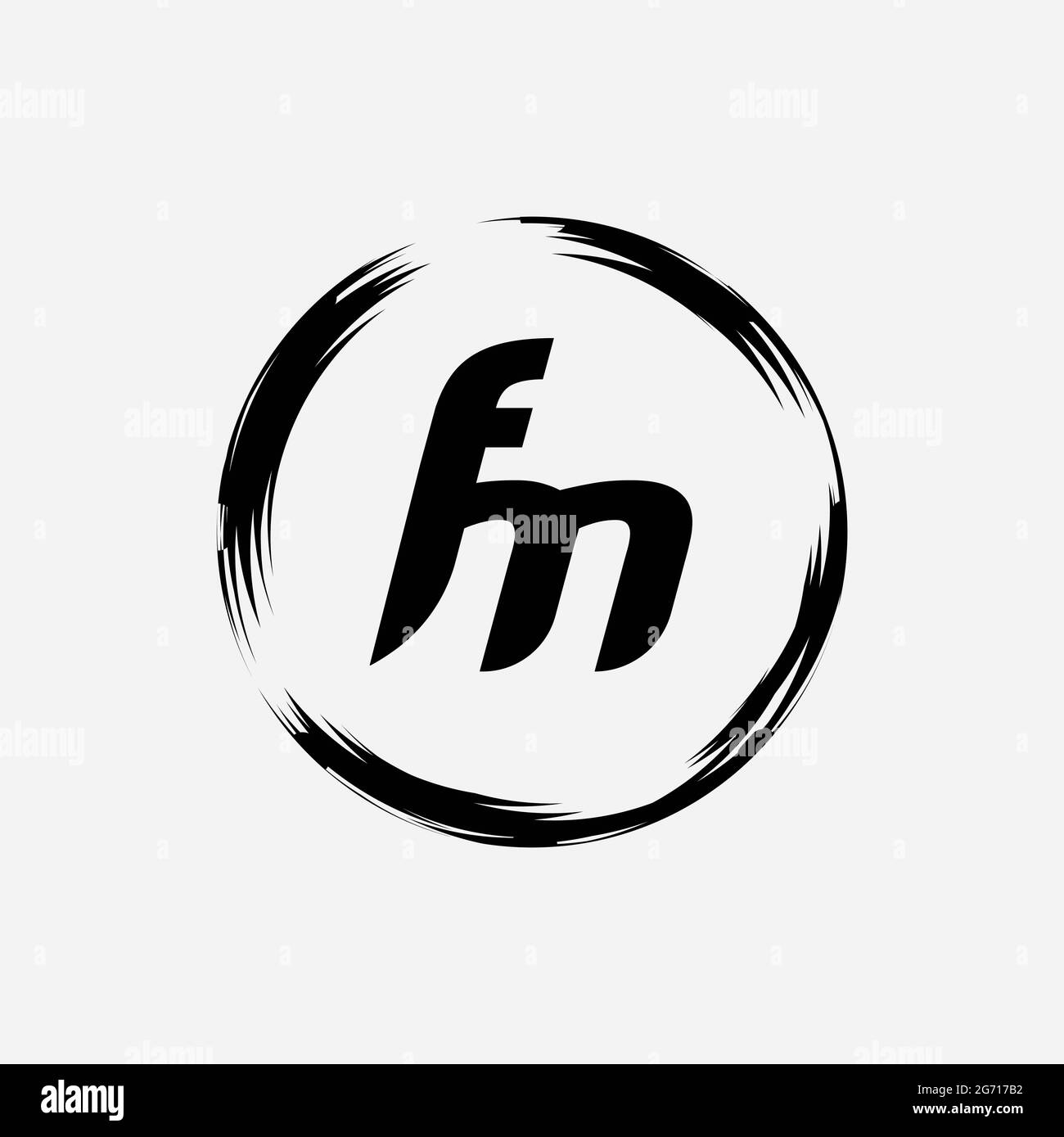 Unique Monogram Letter FM Logo Vector Stock Photo - Alamy