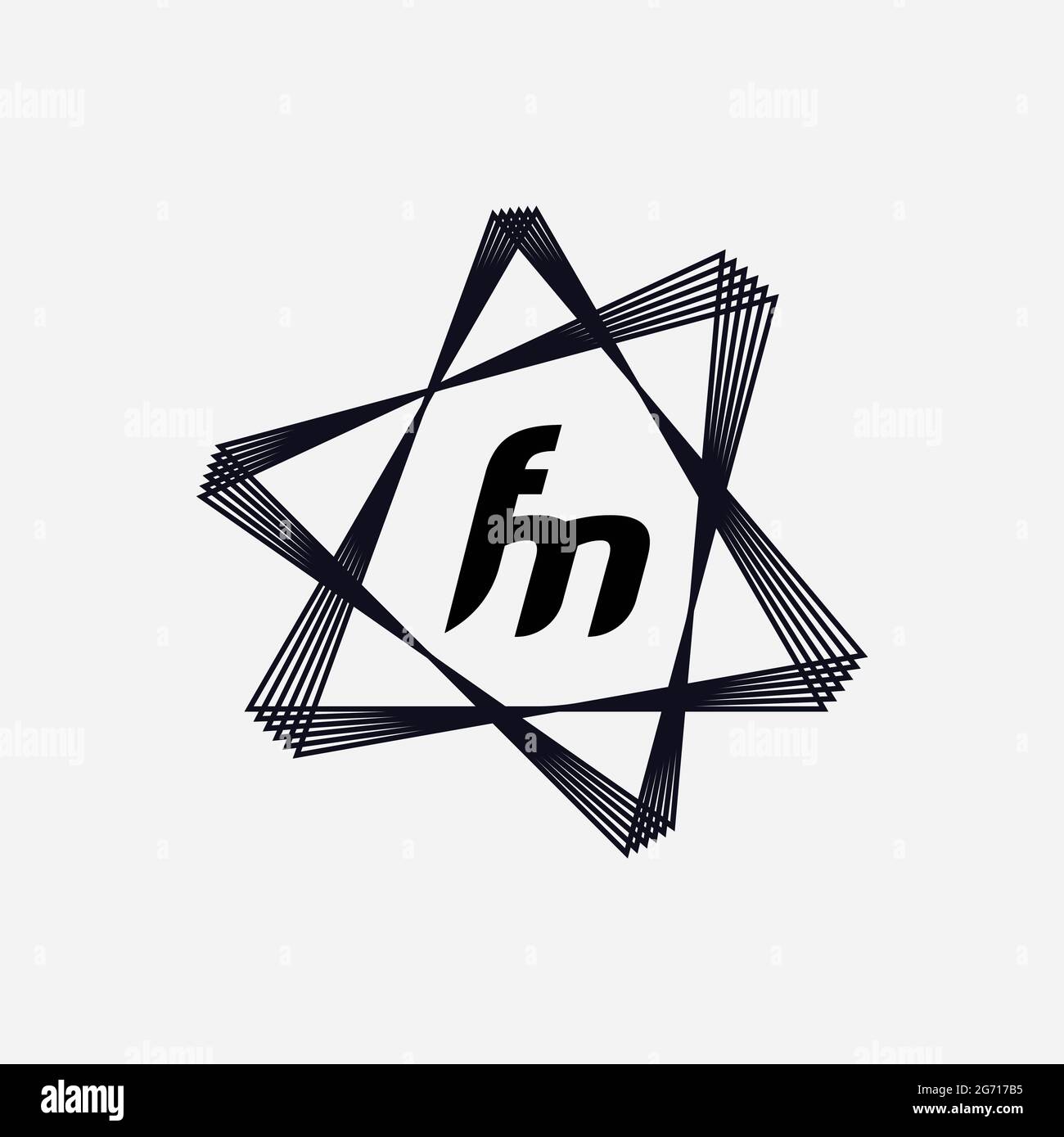 Unique Monogram Letter FM Logo Vector Stock Photo - Alamy