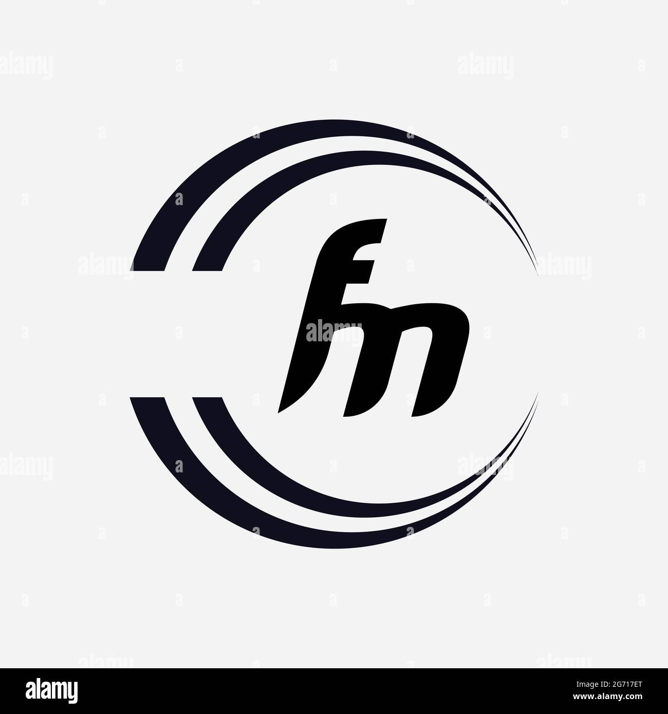 Unique Monogram Letter FM Logo Vector Stock Photo - Alamy