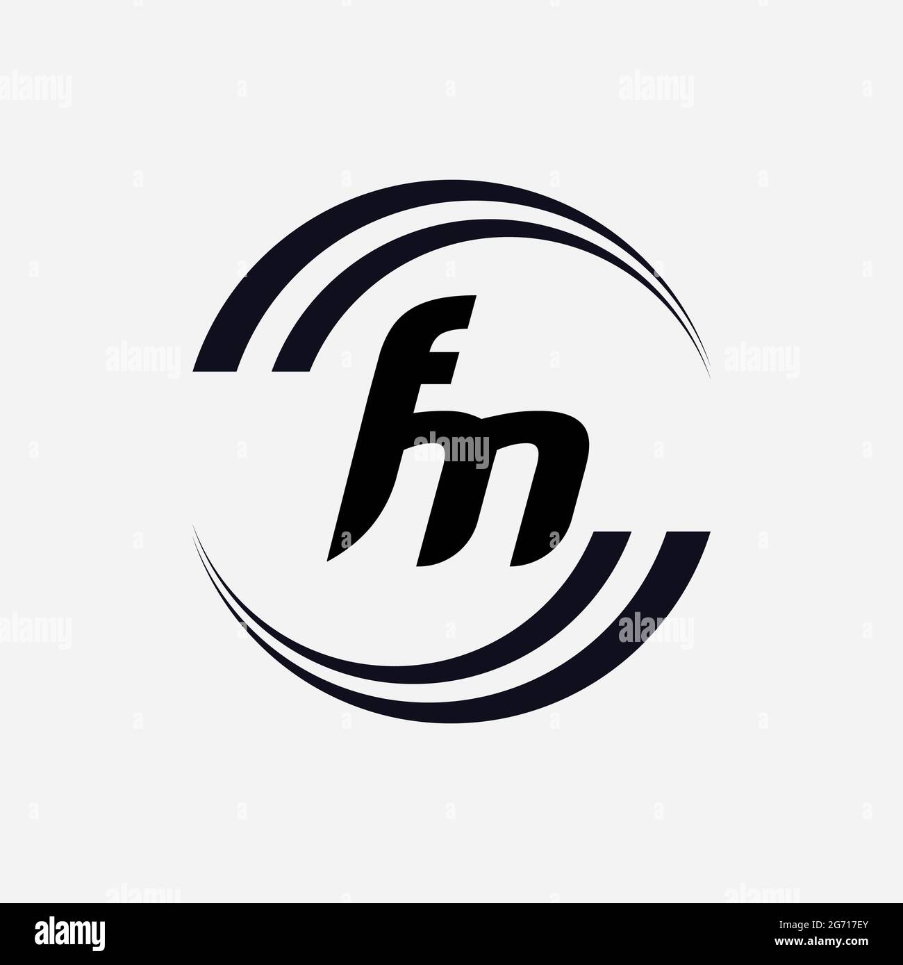 Unique Monogram Letter FM Logo Vector Stock Photo - Alamy