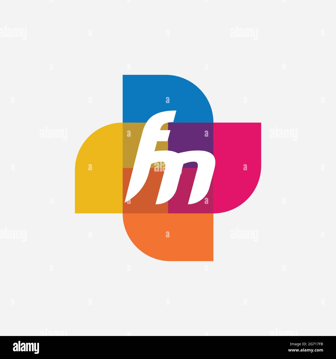 Unique Monogram Letter FM Logo Vector Stock Photo - Alamy