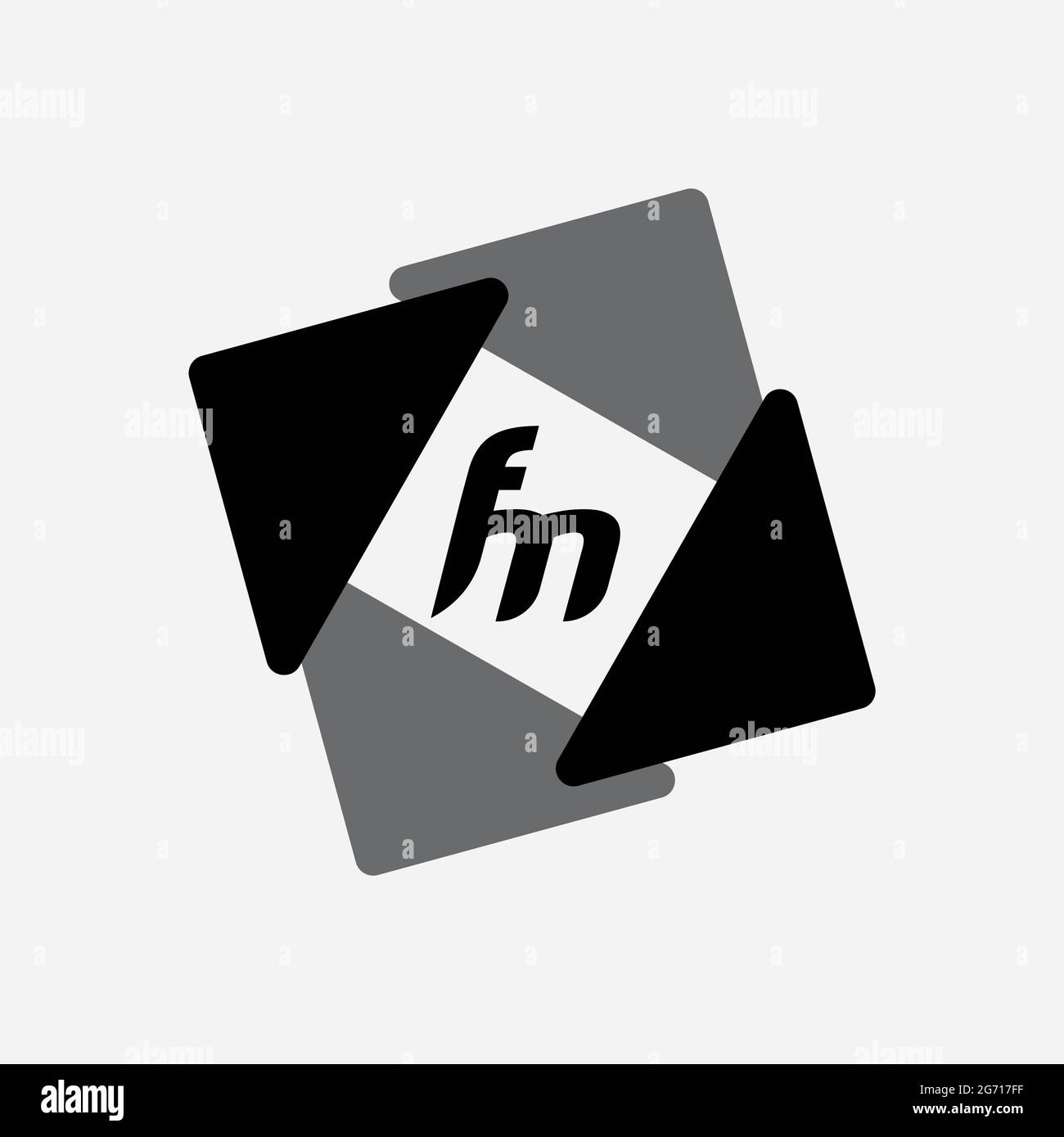 Unique Monogram Letter FM Logo Vector Stock Photo - Alamy