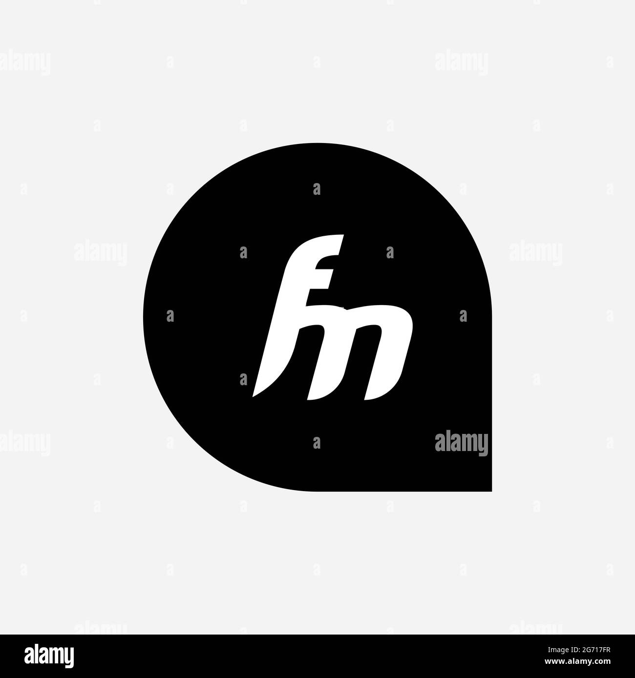 Unique Monogram Letter FM Logo Vector Stock Photo - Alamy