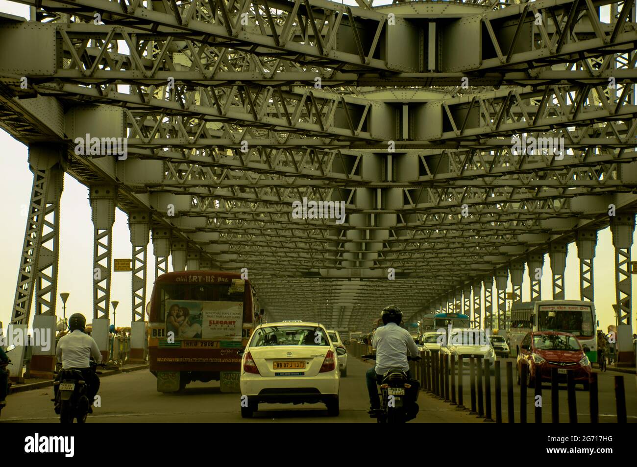 The great and famous Hawrah bridge which is located over Hawrah river ...
