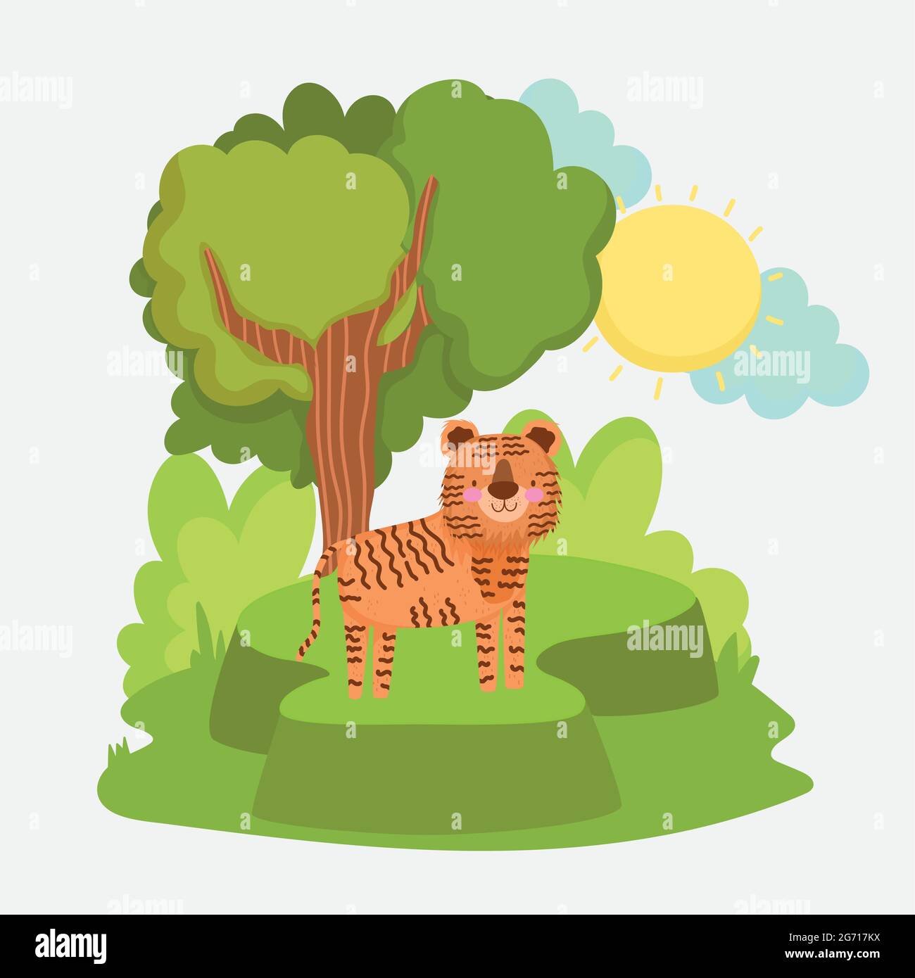 Tiger jungle in tree Cut Out Stock Images & Pictures - Alamy
