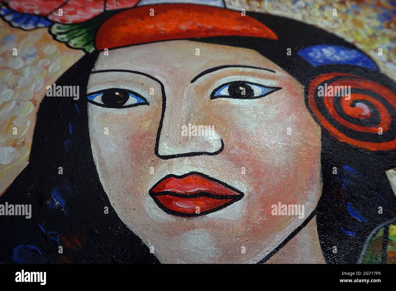 Beautiful girl painting hi-res stock photography and images - Alamy