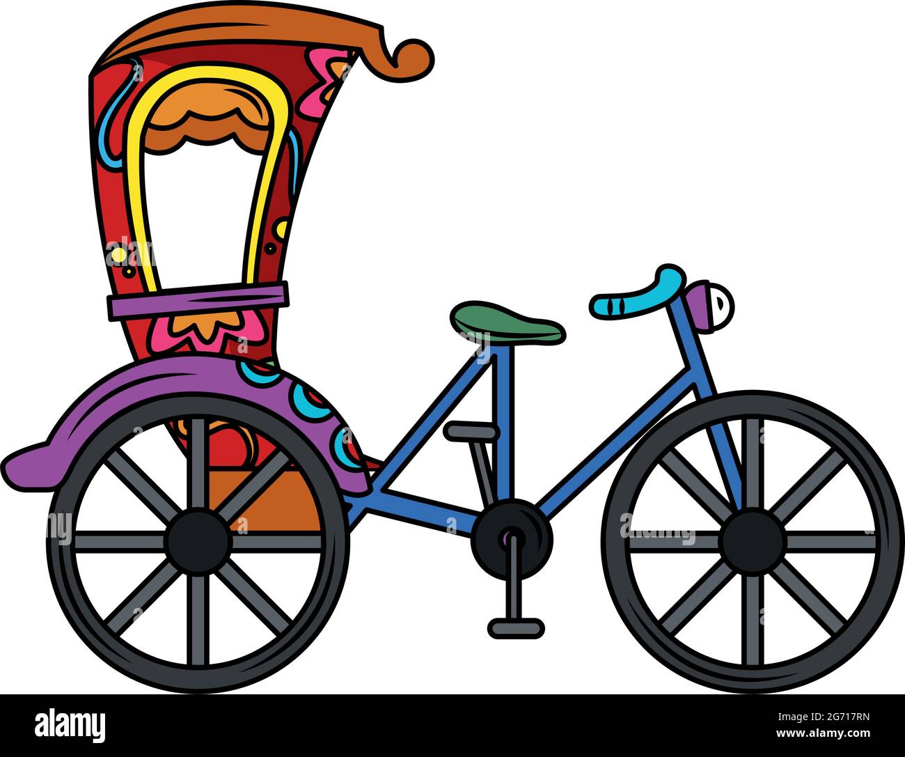 cycle rickshaw indian culture Stock Vector Image & Art - Alamy