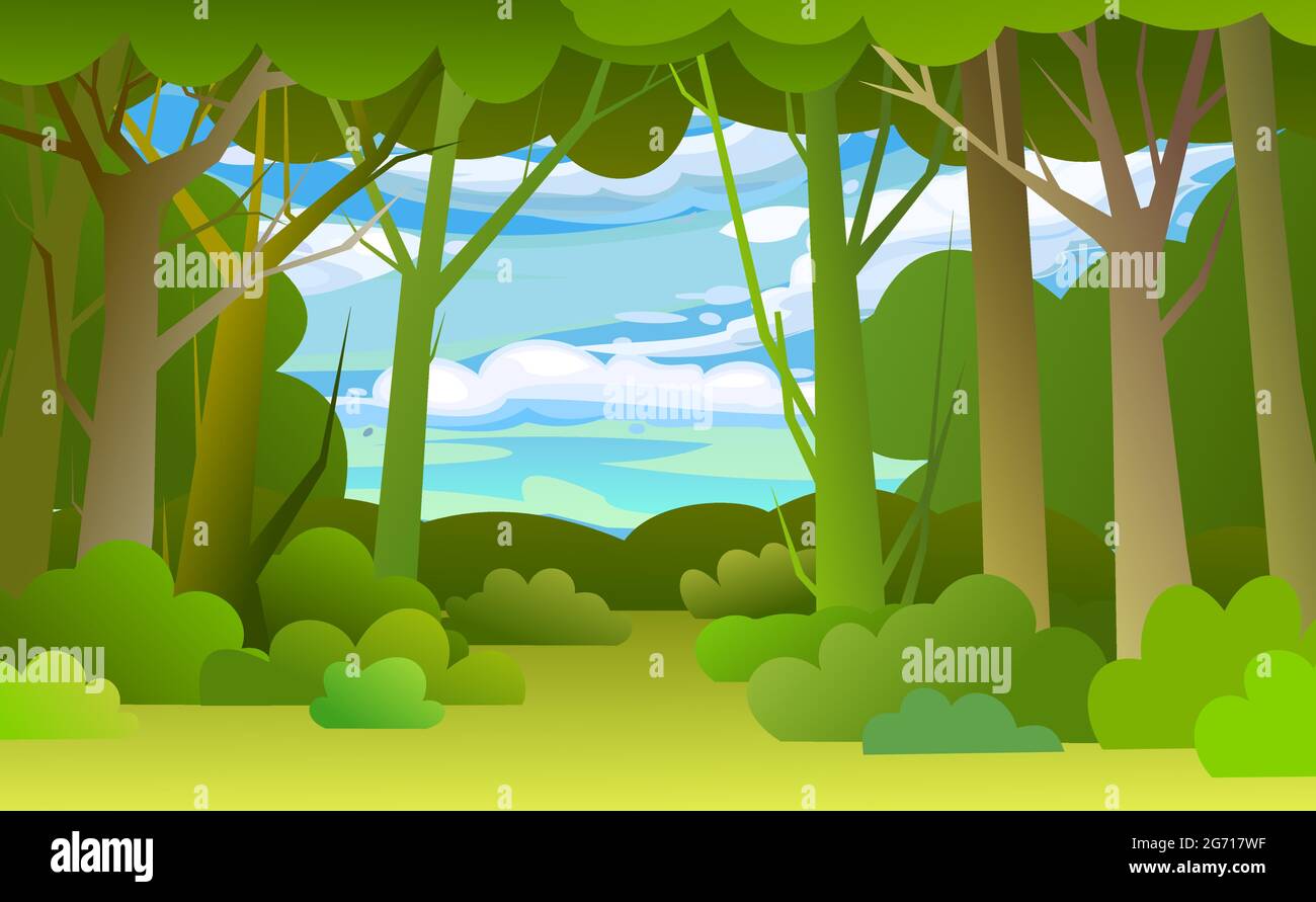 Green Forest Trees Clip Art