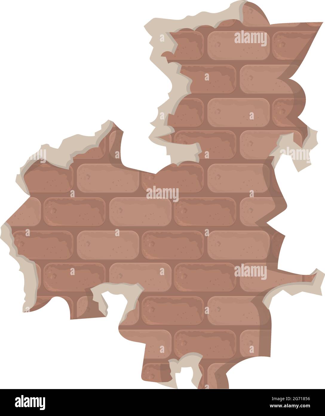 explosion cracked brick wall Stock Vector Image & Art - Alamy