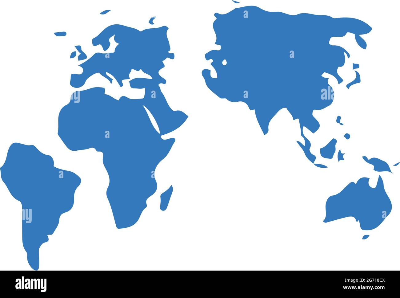 Printed world map Stock Vector Images - Alamy