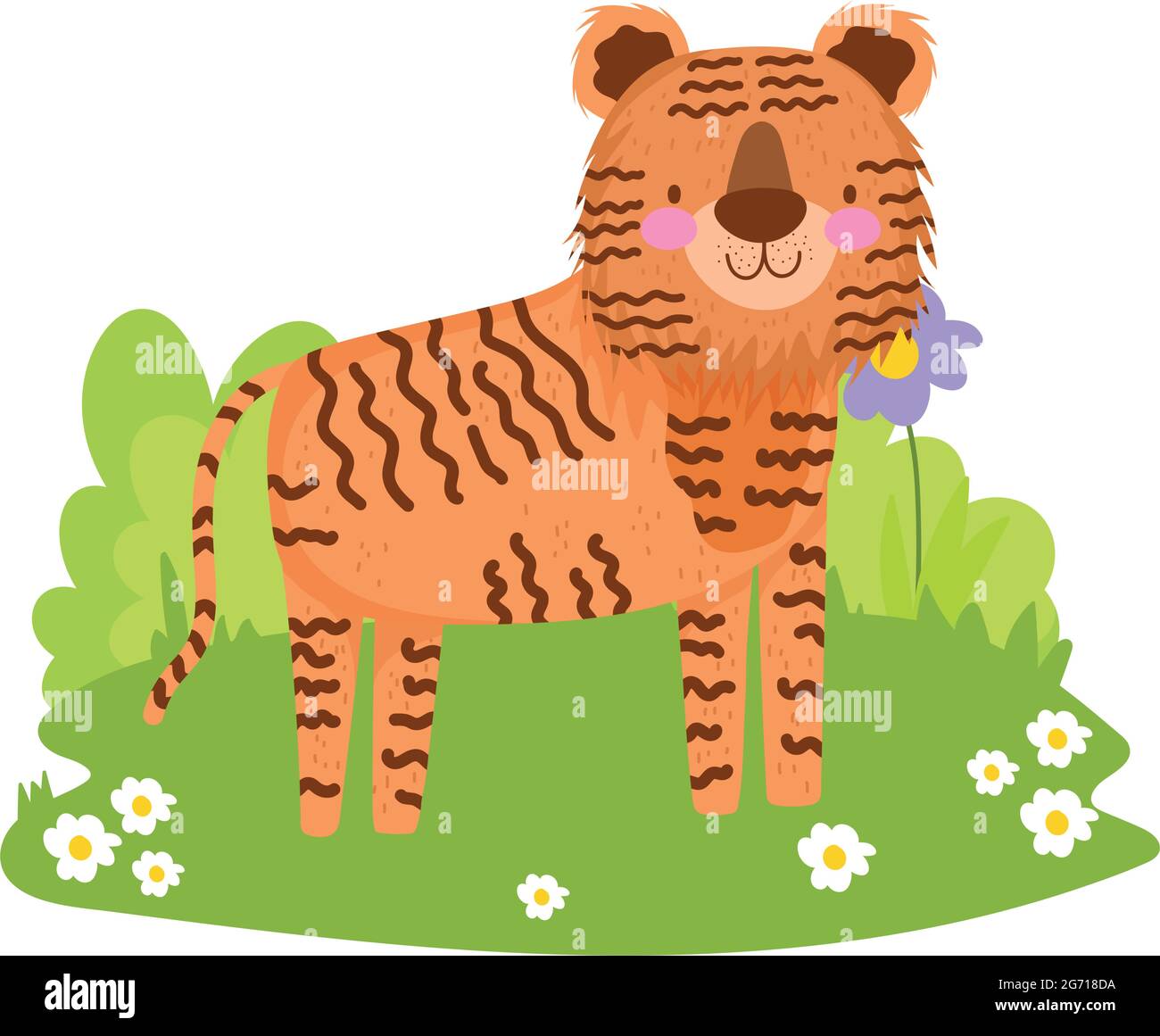 cute tiger cartoon Stock Vector Image & Art - Alamy