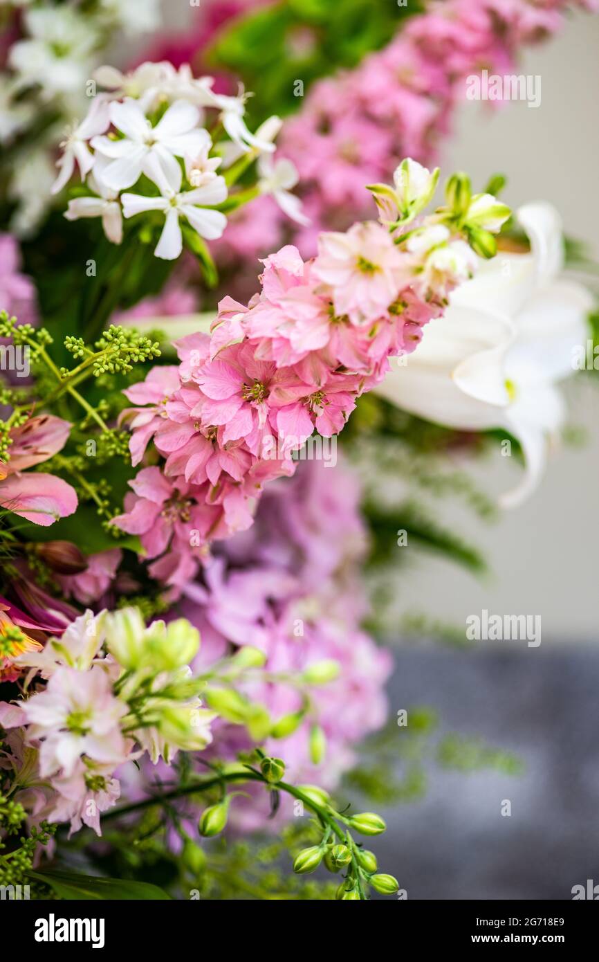 Fresh summer floral composition Stock Photo - Alamy