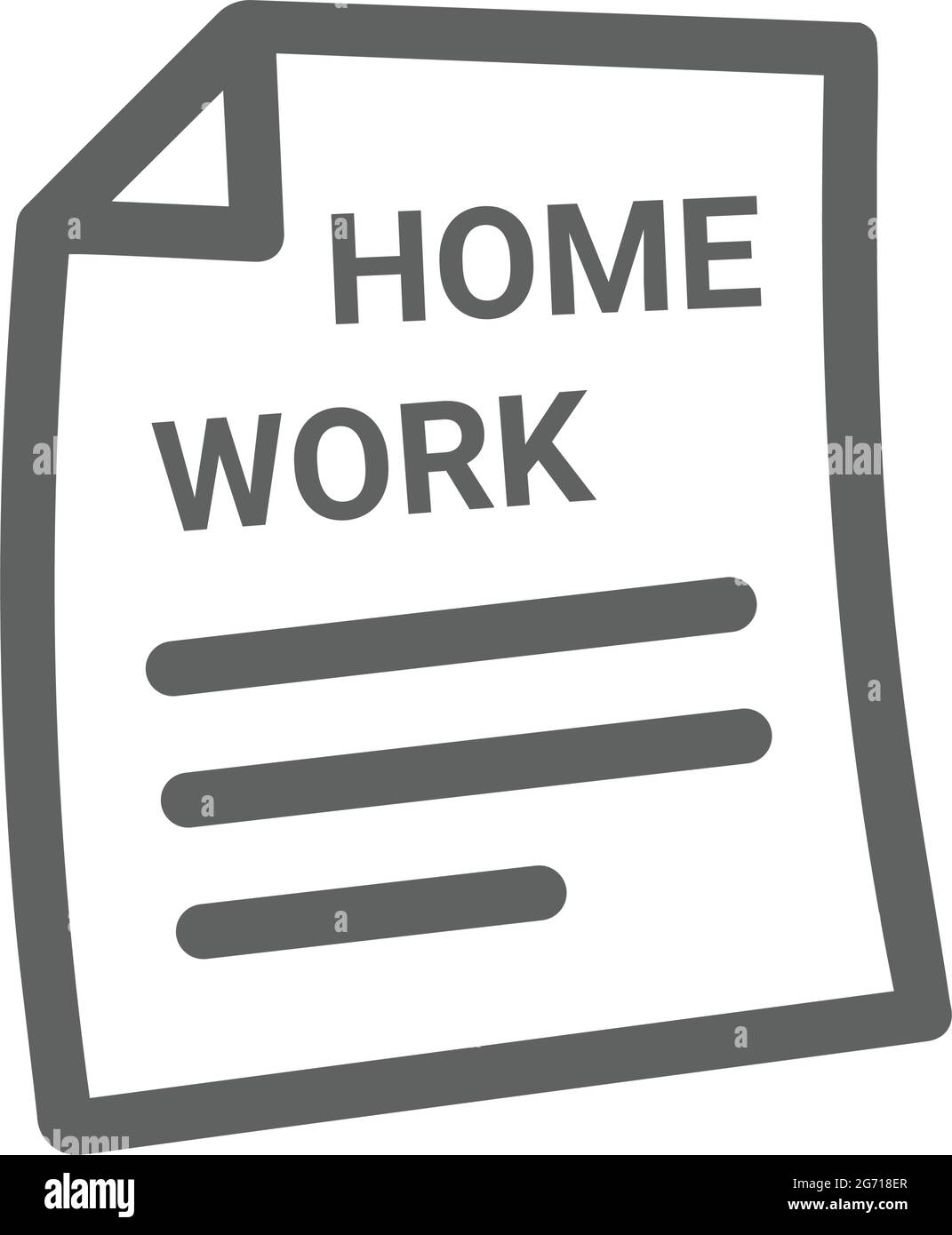 Homework Icon Stock Vector Images - Alamy