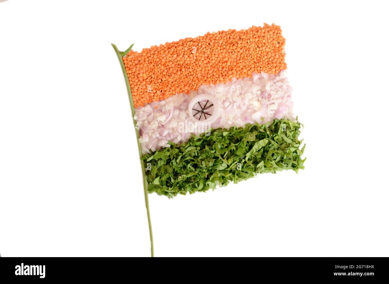Indian flag made of vegetable salad Stock Photo - Alamy