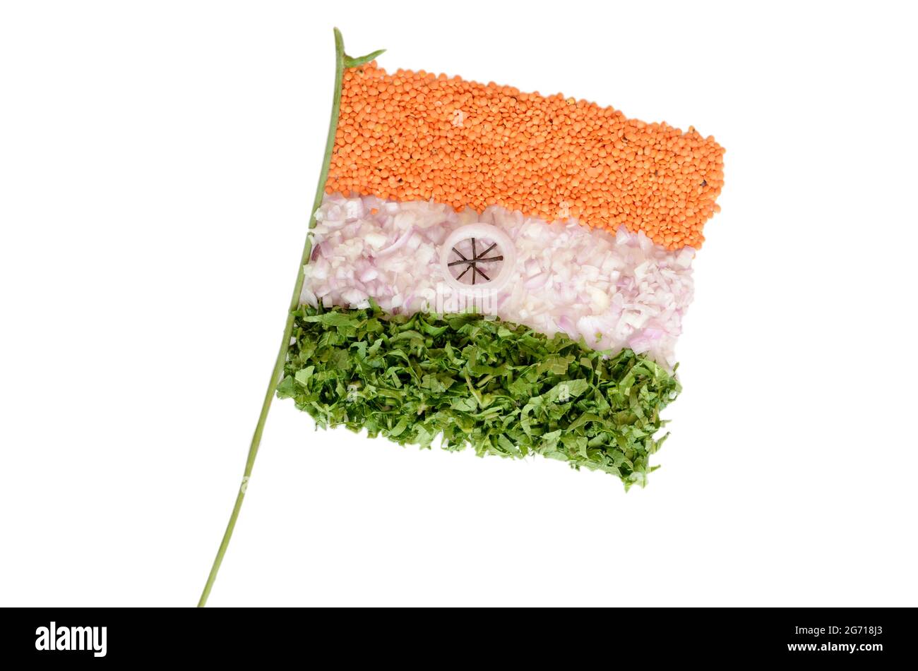 Indian flag made of vegetable salad Stock Photo - Alamy